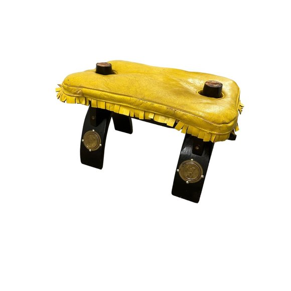 Unknown | Other | Vintage 95s Old Egyptian Camelback Saddle Yellow ...